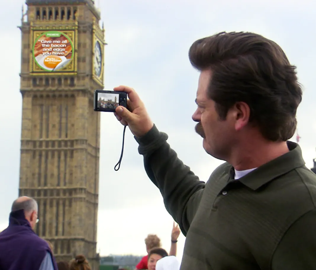 Ron Swanson Dancing For Bacon